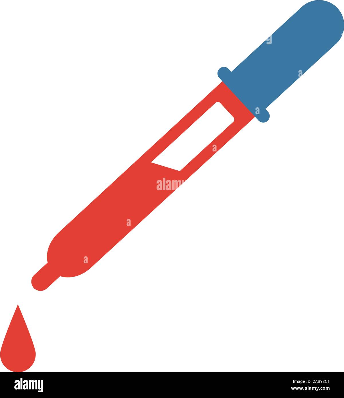 Pipette flat icon. Colored simple element from medicine collection for ...