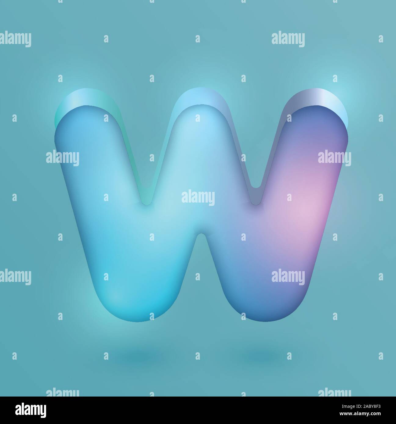 Neon letter w Stock Vector Images - Alamy