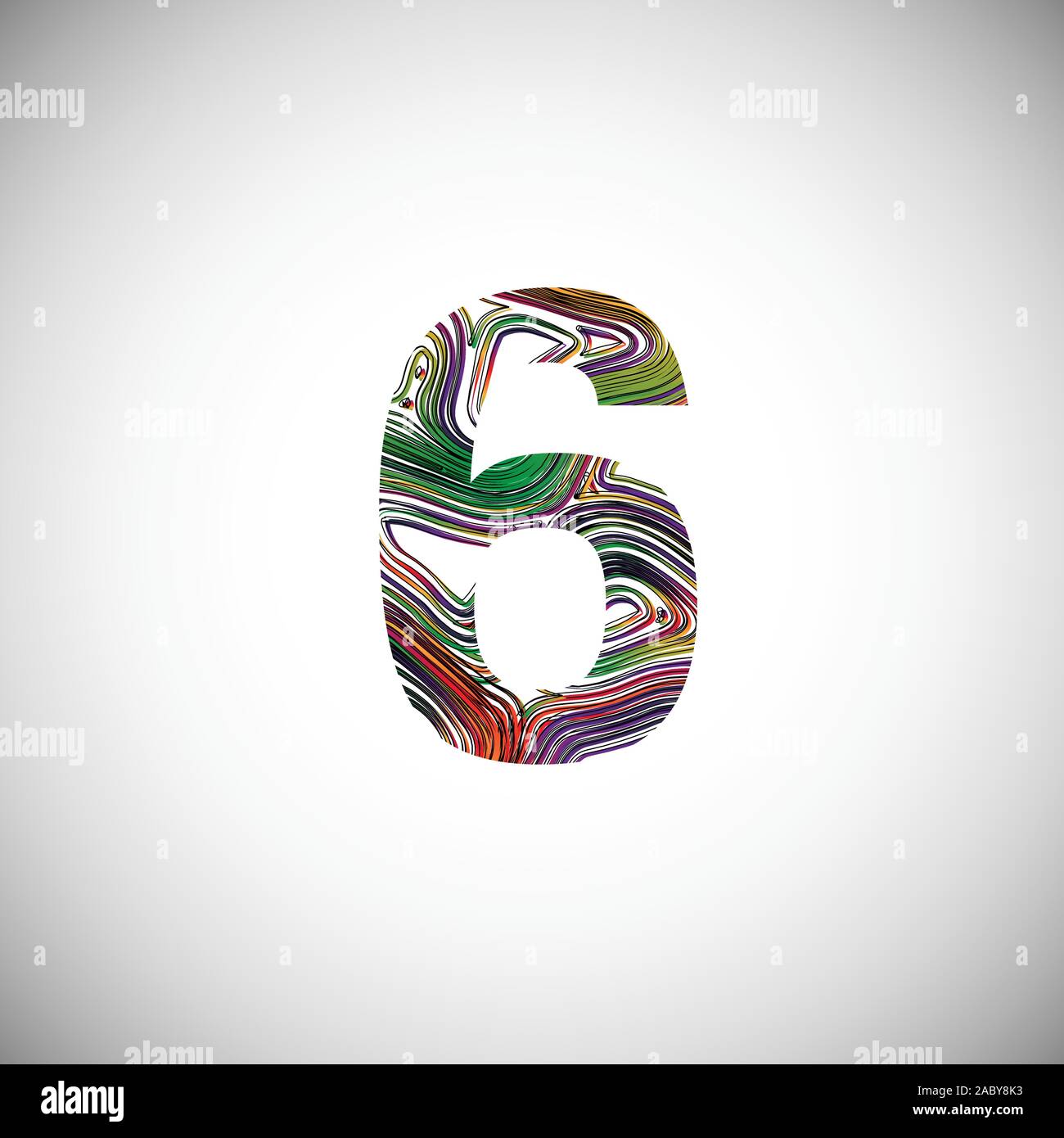 Colorful character from a typeface, vector illustration Stock Vector ...