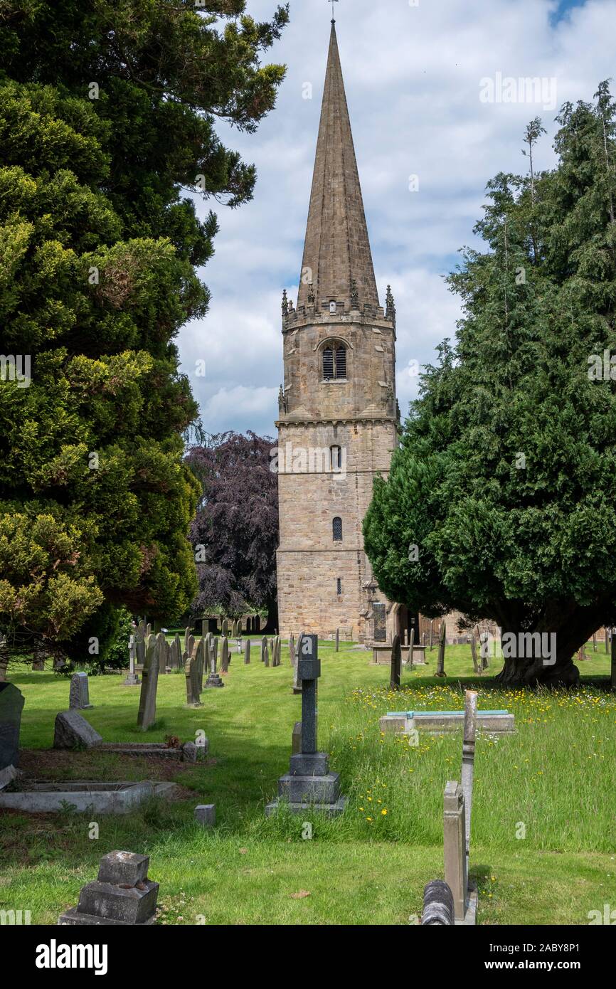 The churchyard of The Church of St Mary the Virgin, Masham (also known ...