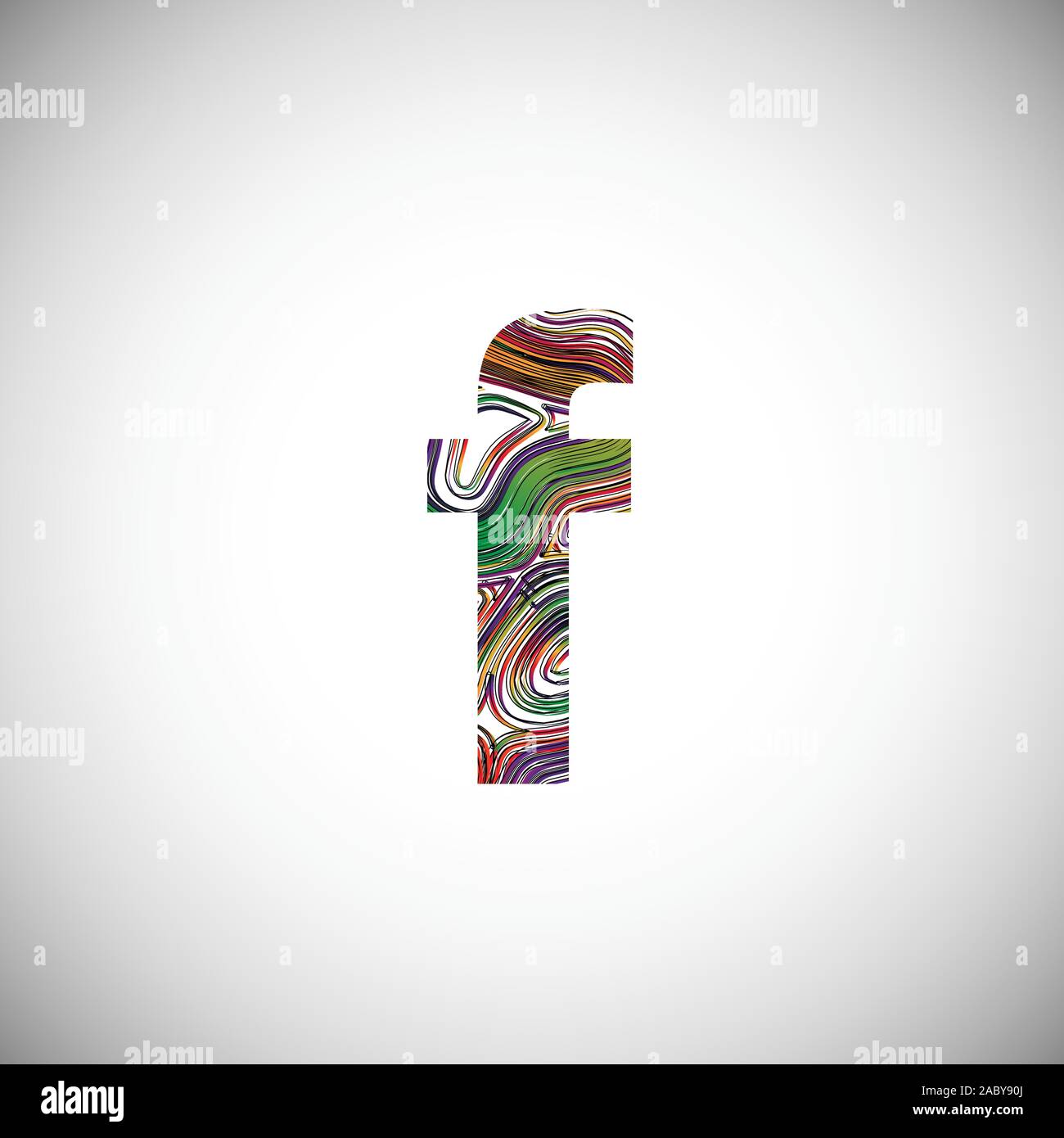 Colorful character from a typeface, vector illustration Stock Vector ...