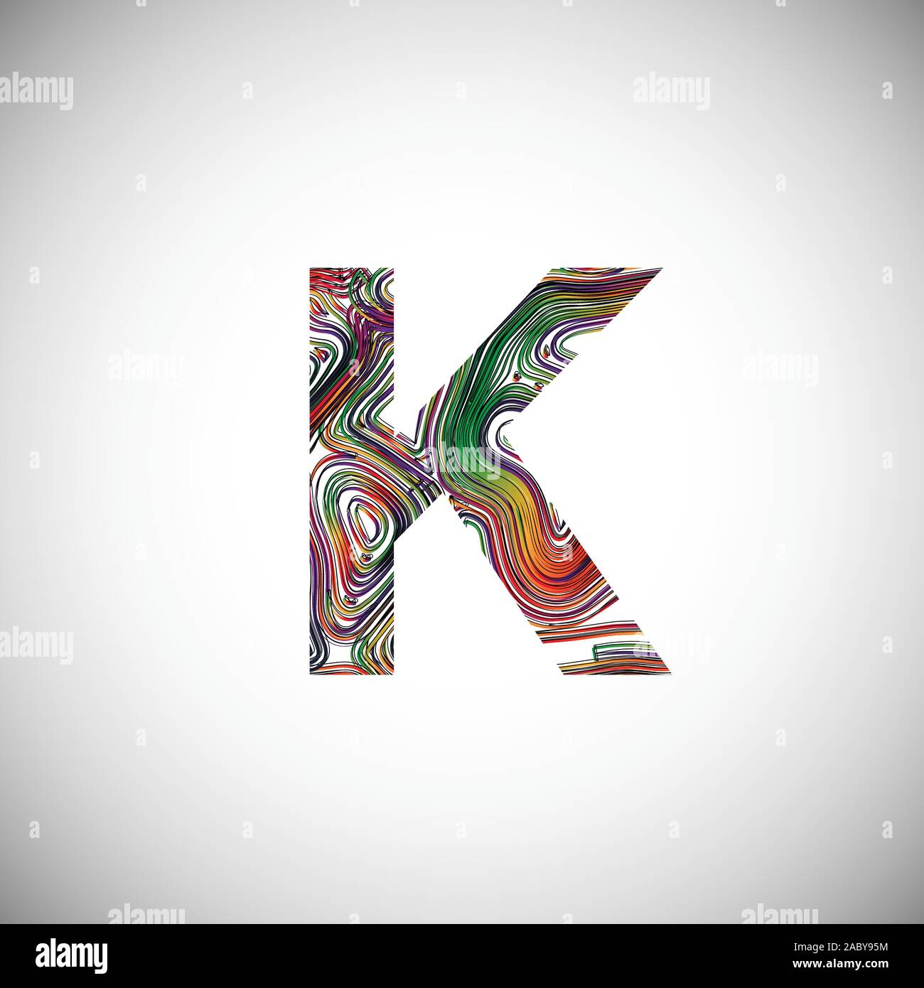 Colorful character from a typeface, vector illustration Stock Vector ...