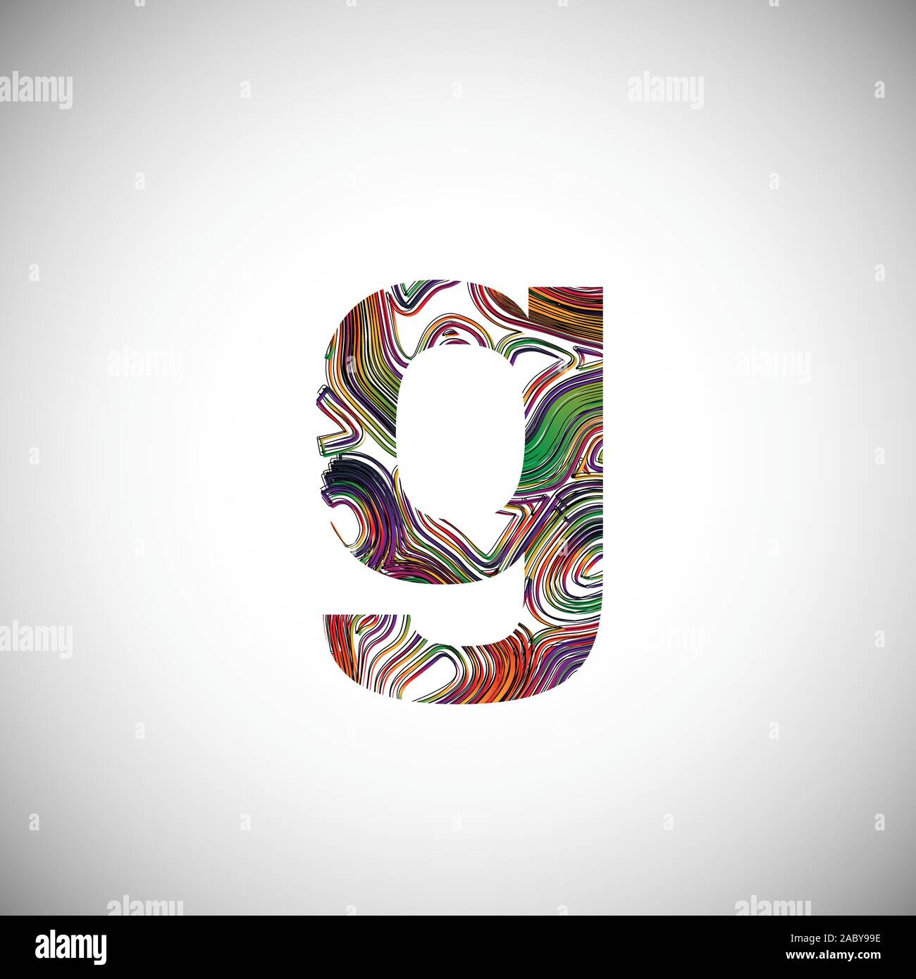 Colorful character from a typeface, vector illustration Stock Vector ...