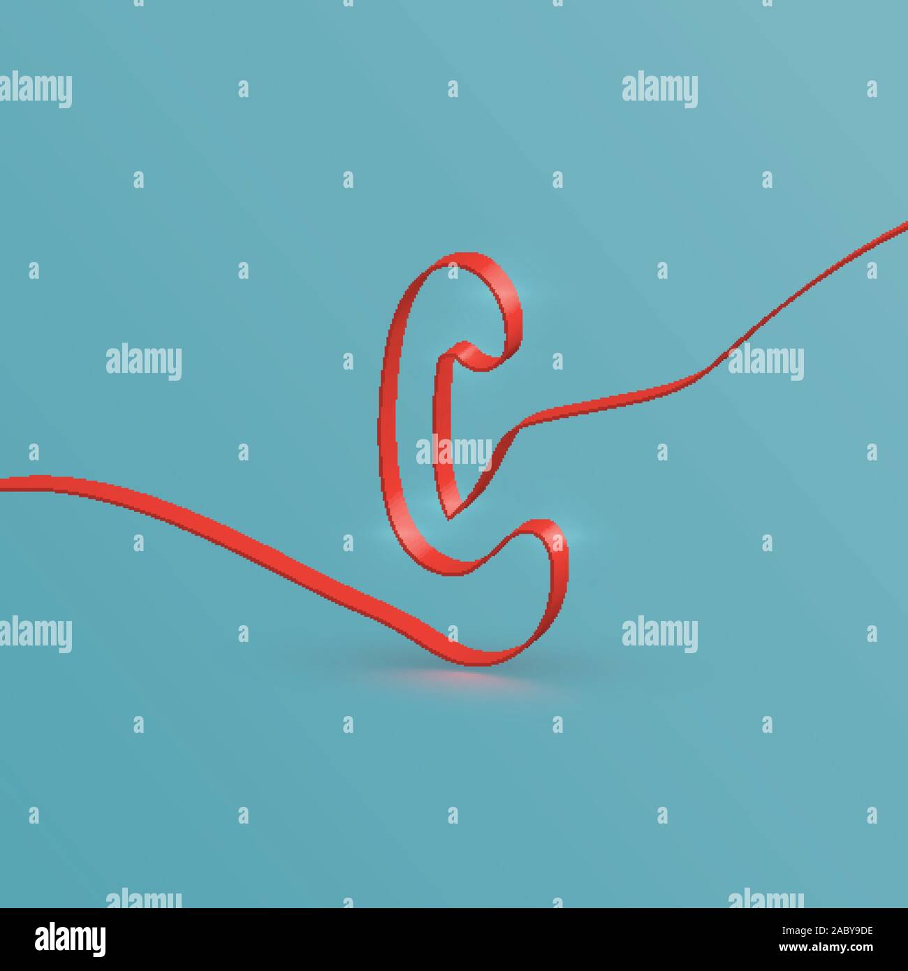 Realistic ribbon font from a typeset, vector Stock Vector Image & Art ...