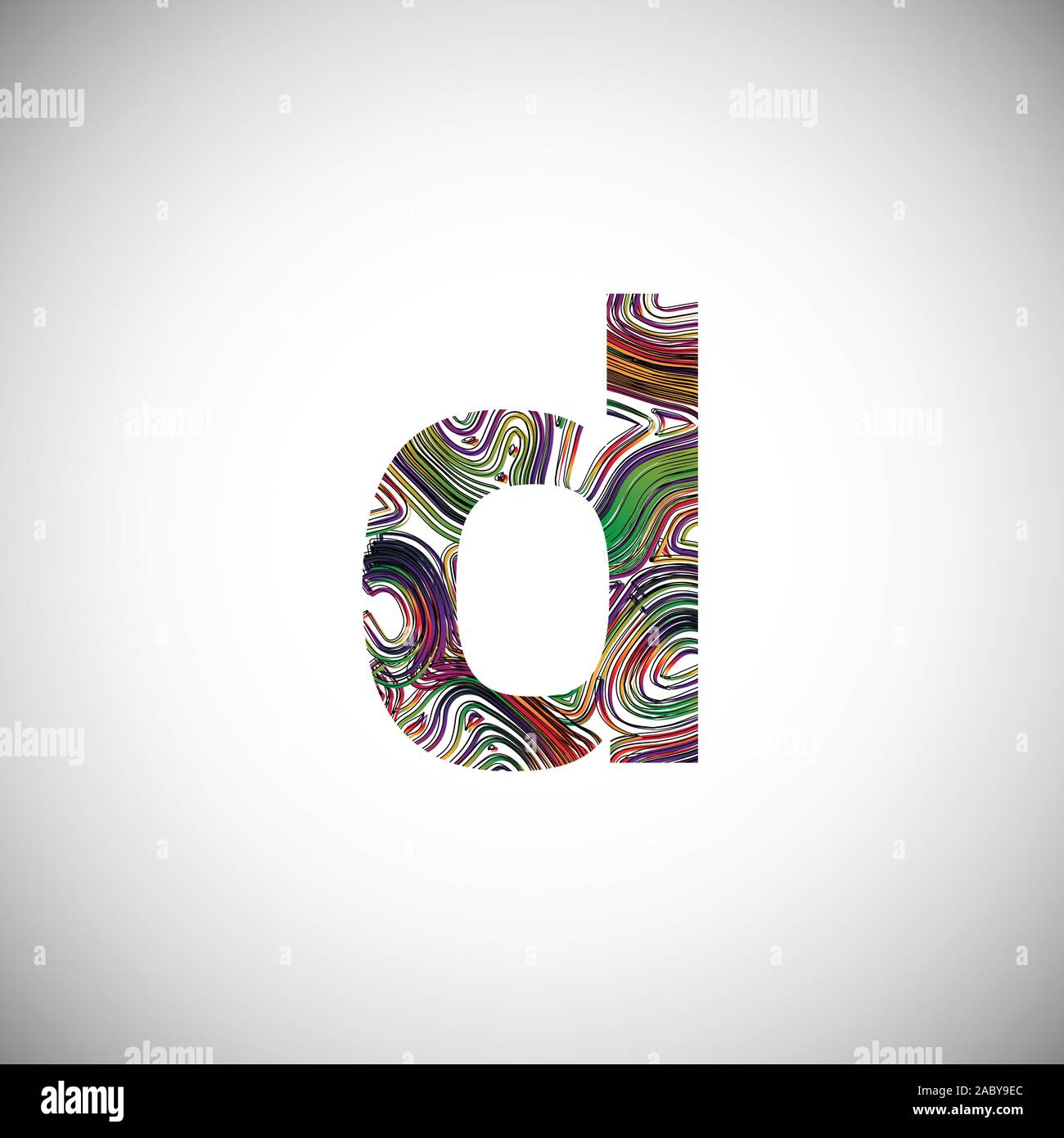 Colorful character from a typeface, vector illustration Stock Vector ...