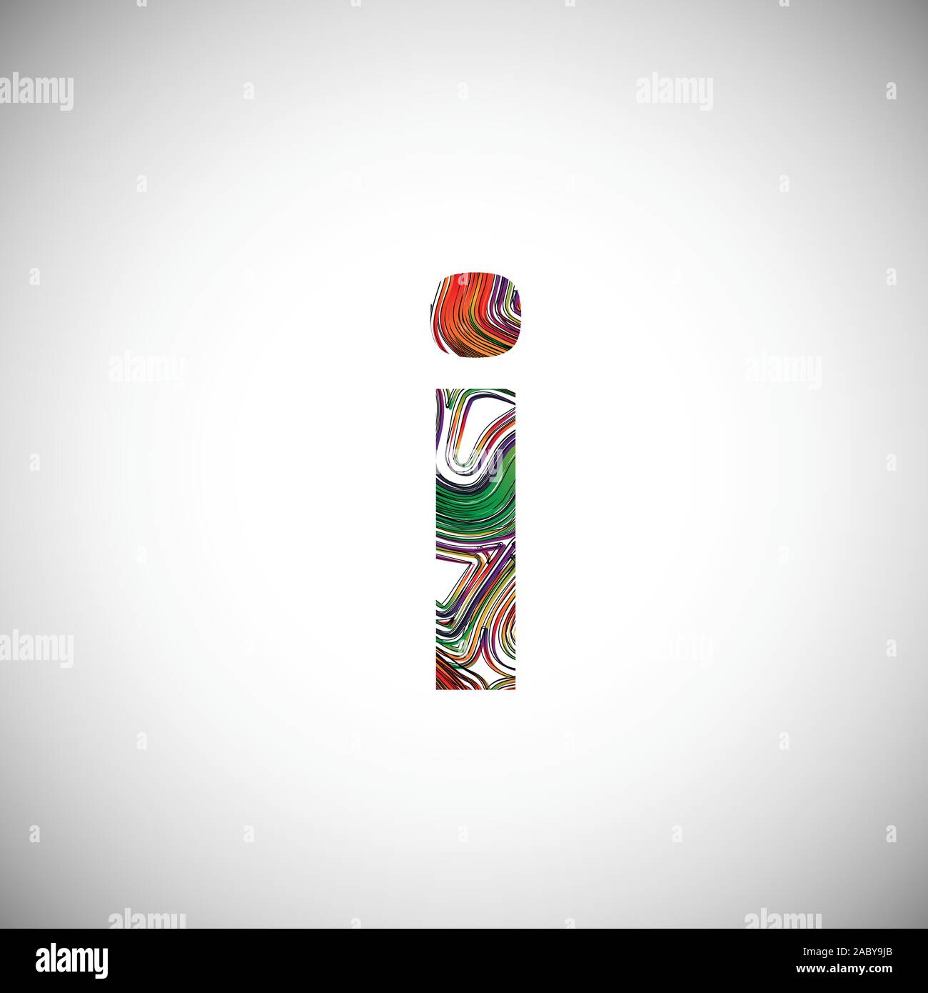 Colorful character from a typeface, vector illustration Stock Vector ...