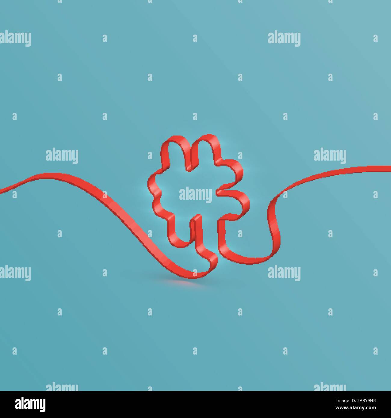 Realistic ribbon font from a typeset, vector Stock Vector Image & Art ...