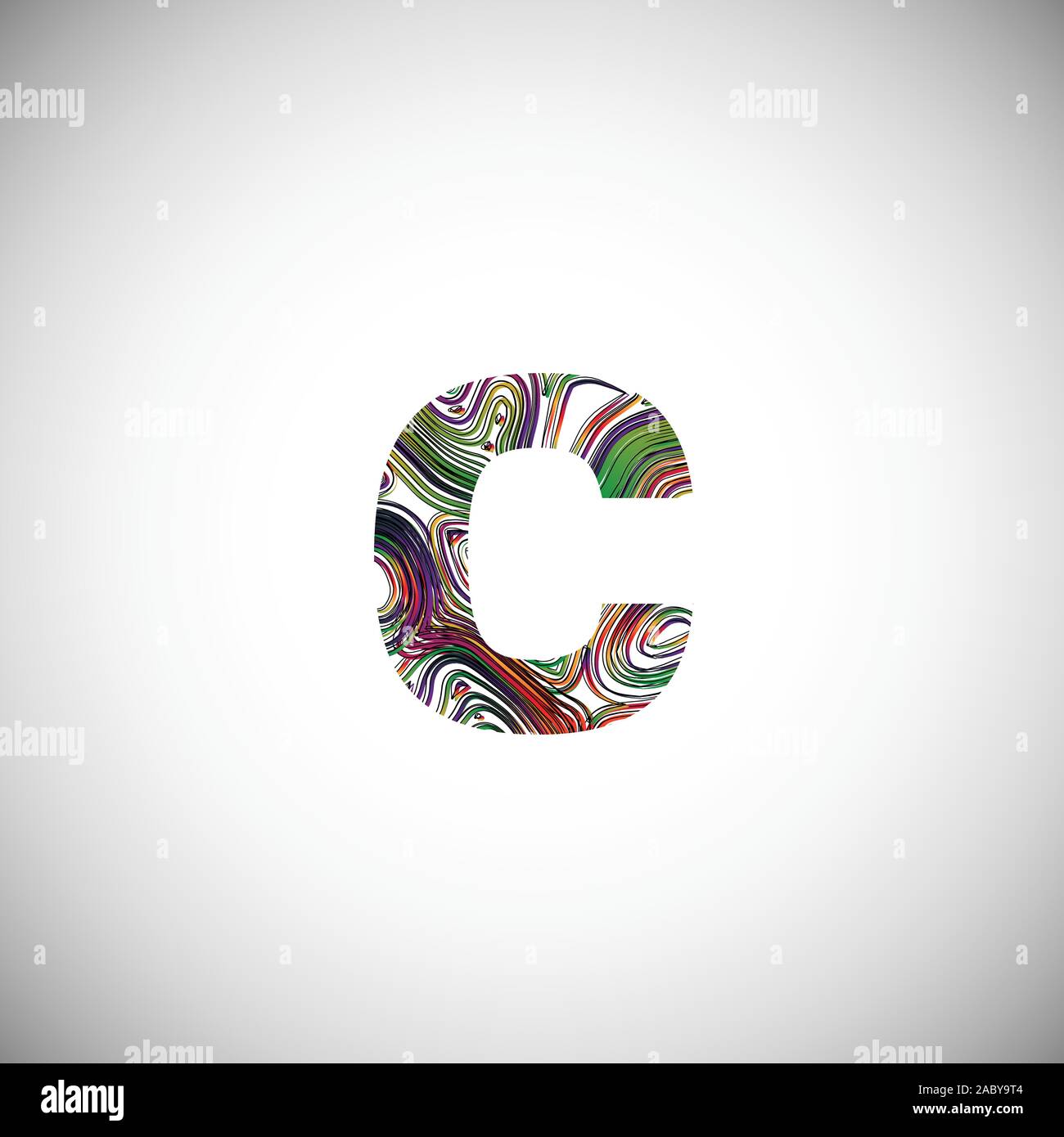 Colorful character from a typeface, vector illustration Stock Vector ...