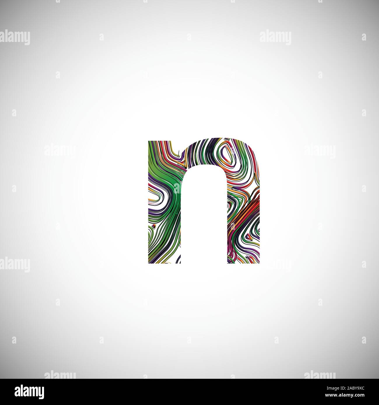 Colorful character from a typeface, vector illustration Stock Vector ...