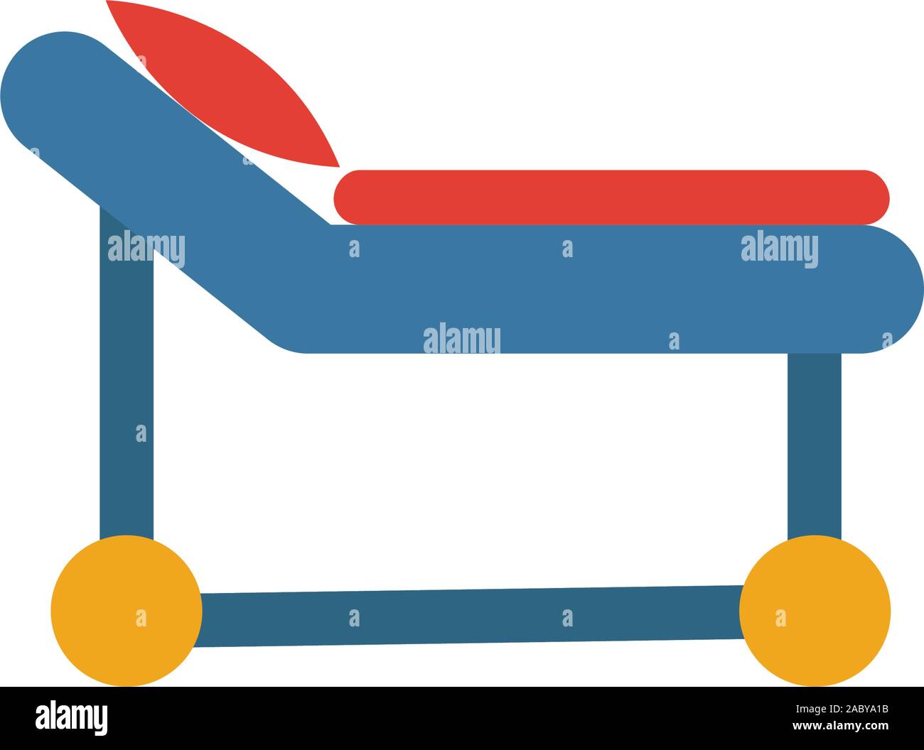 Hospital Cot flat icon. Colored simple element from medicine collection ...