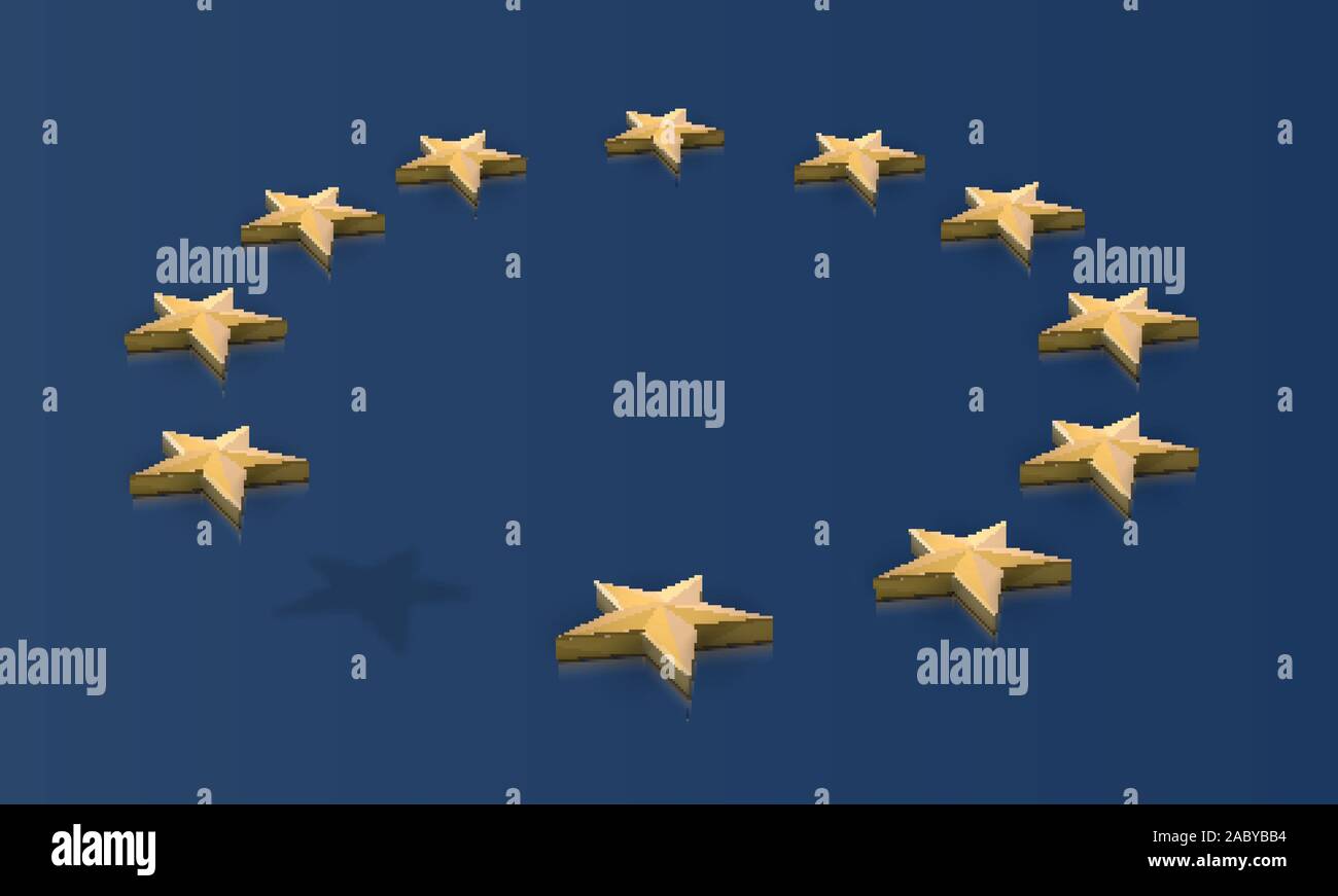 Missing star from the EU flag, vector Stock Vector Image & Art - Alamy