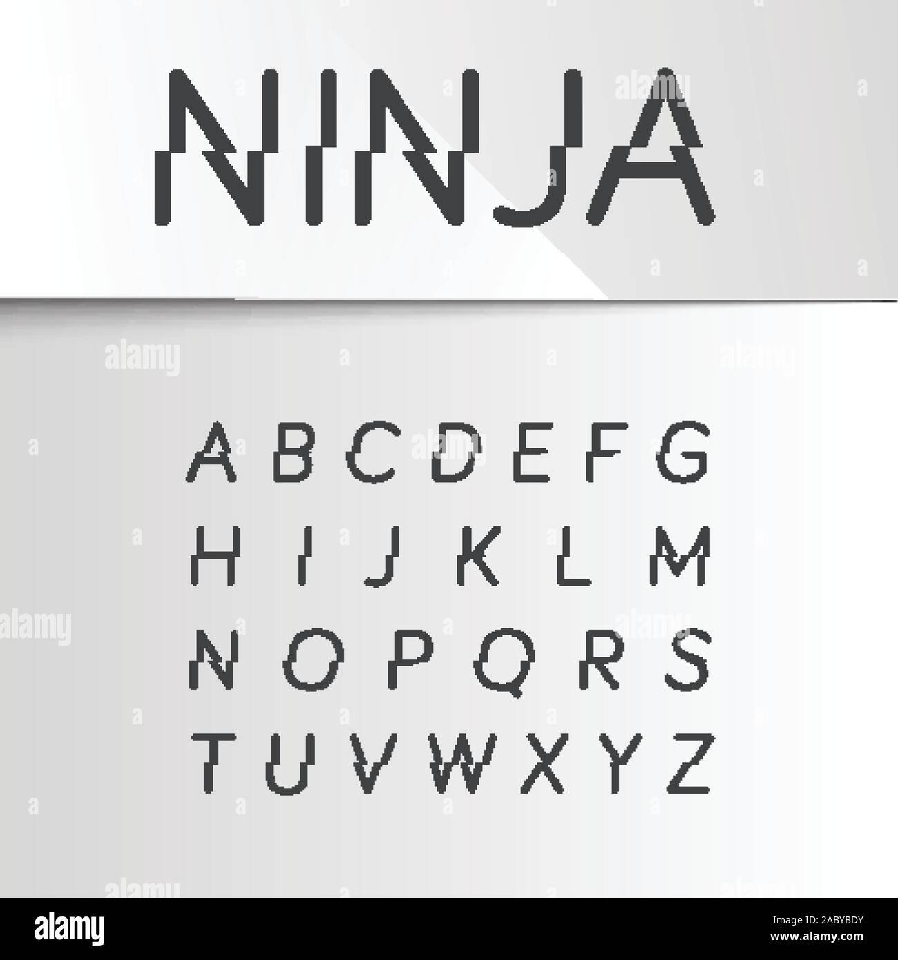 Ninja divided font, vector Stock Vector Image & Art - Alamy