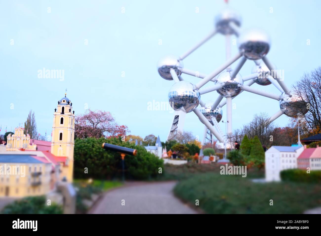 Brussels belgium atomium mini europe hi-res stock photography and ...