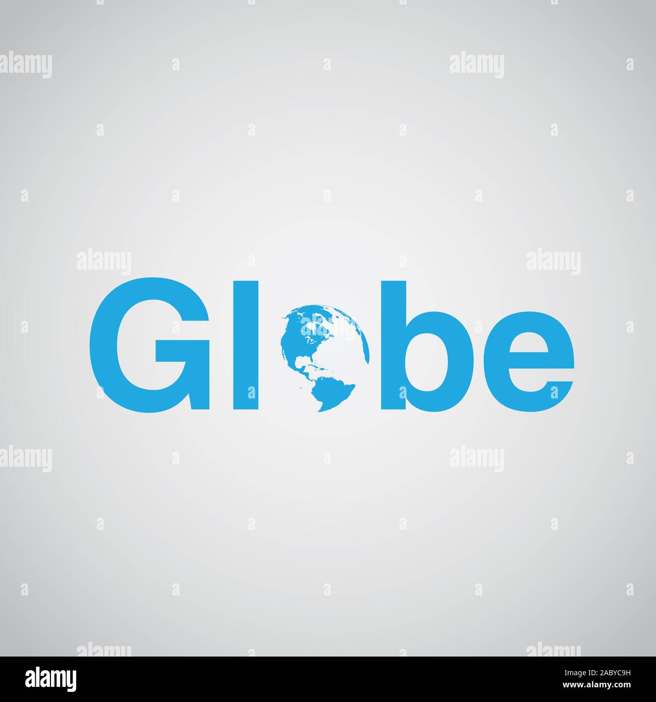 'Globe' text includes earth, vector illustration Stock Vector Image ...