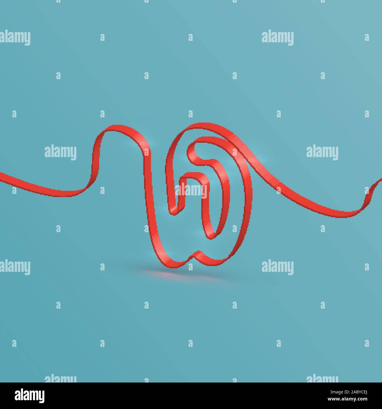 Realistic ribbon font from a typeset, vector Stock Vector Image & Art ...