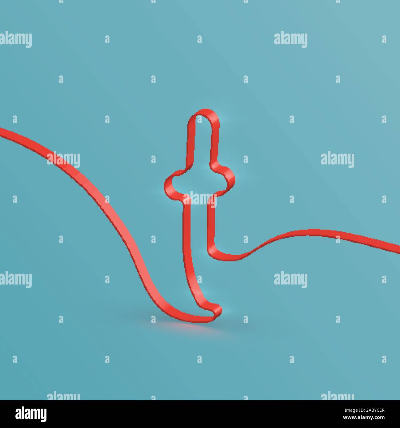 Realistic ribbon font from a typeset, vector Stock Vector Image & Art ...