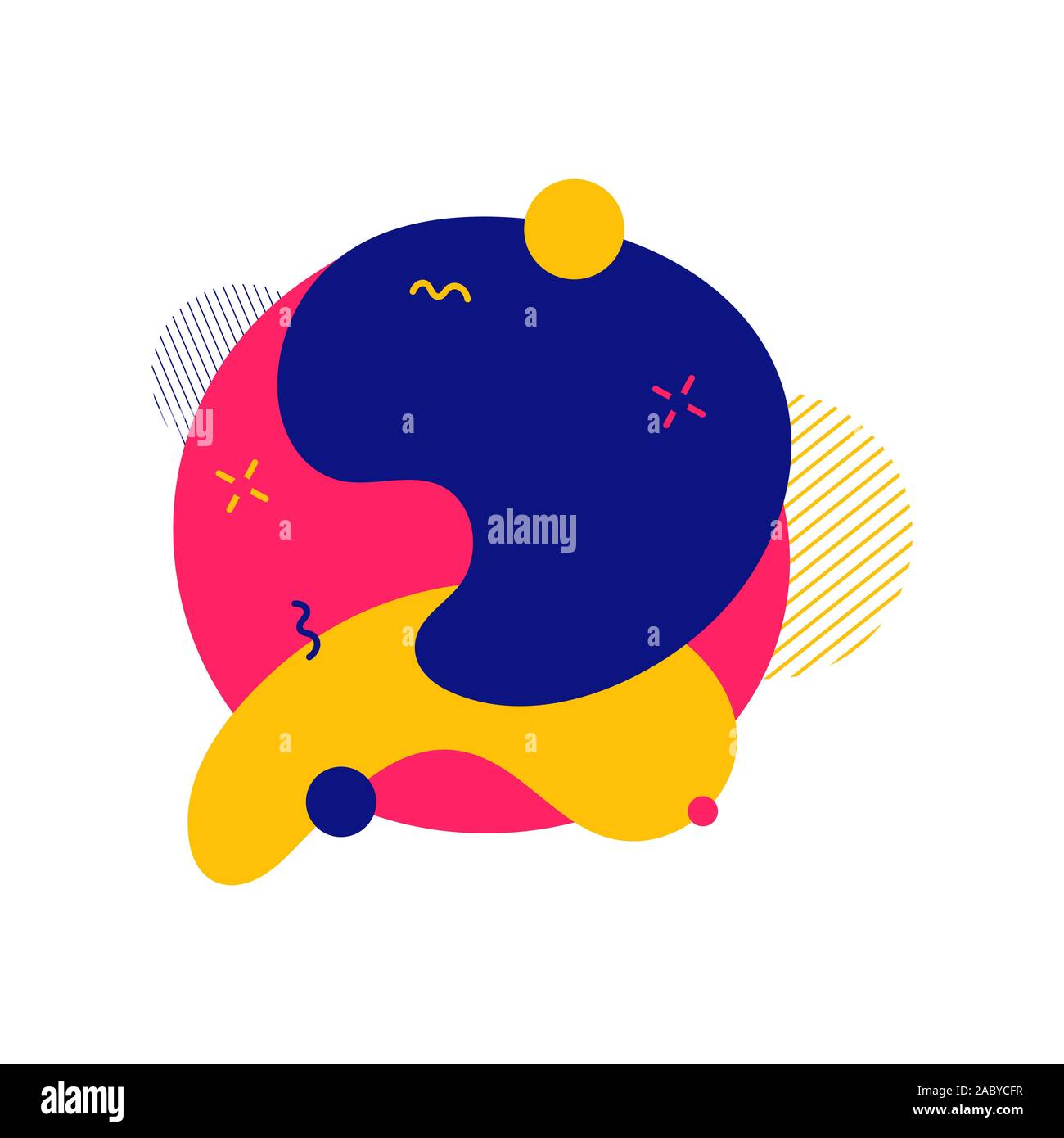 Arbitrary graphic elements of different colors. Abstract banner for ...