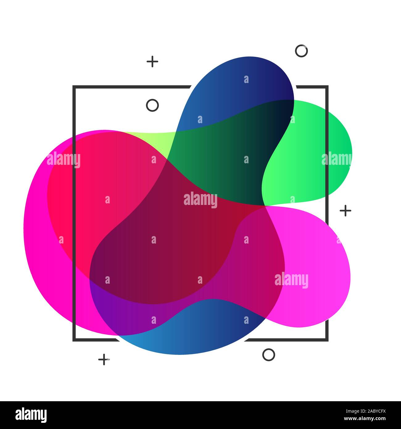 Arbitrary graphic elements of different colors. Abstract banner for ...