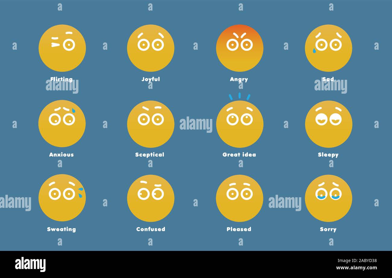 Simple emoticons for web, vector Stock Vector Image & Art - Alamy