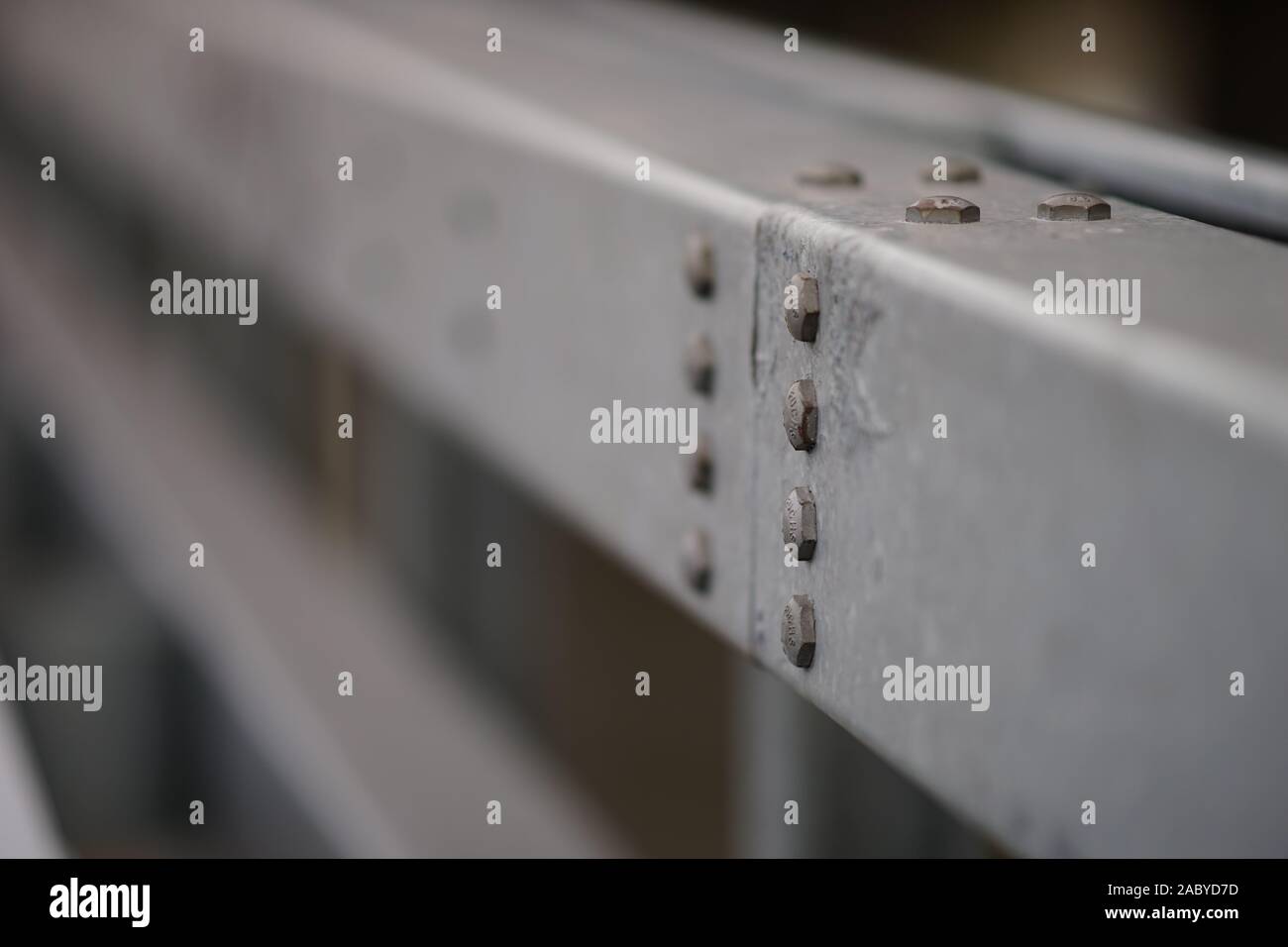 bolt caps on steel structure close-up Stock Photo - Alamy