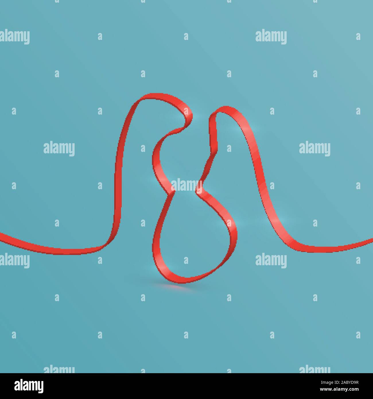 Realistic ribbon font from a typeset, vector Stock Vector Image & Art ...