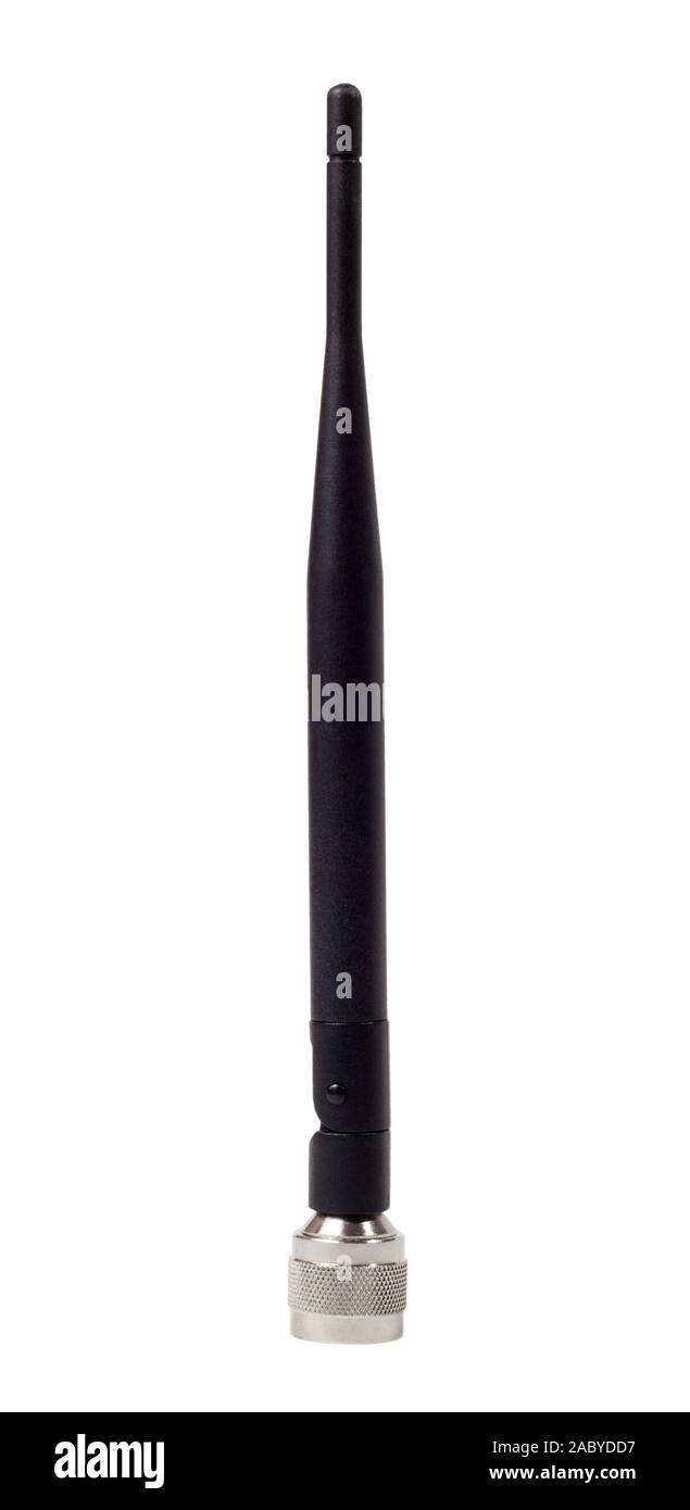 Removable standard gsm antenna isolated on a white background Stock ...