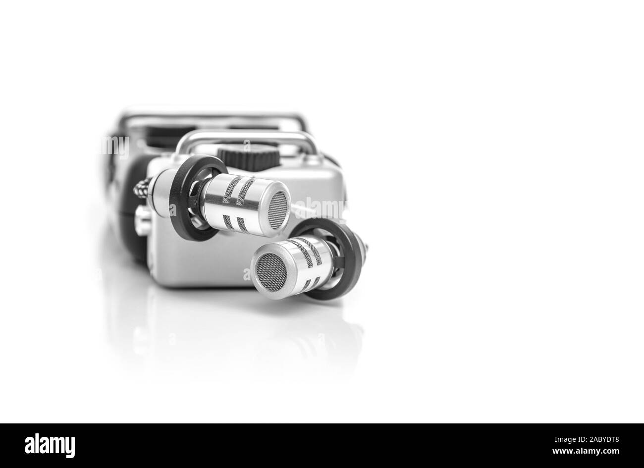 Audio recorder isolated on white background Stock Photo - Alamy