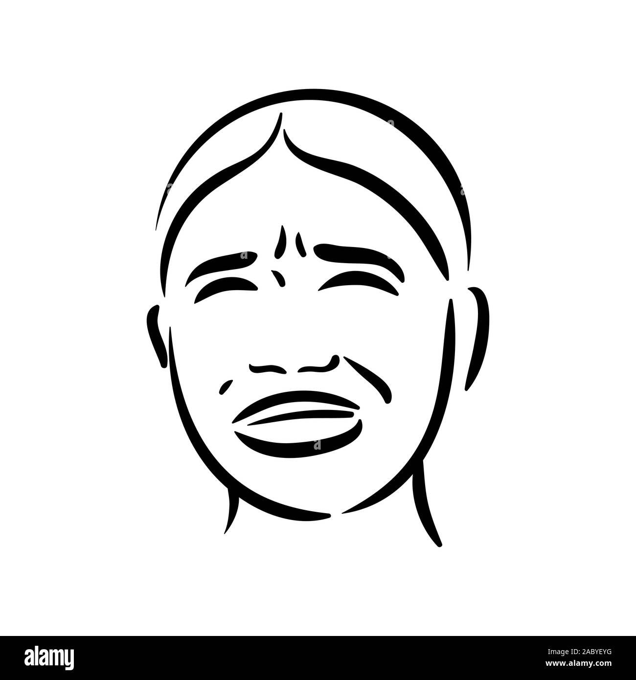 Crying emoticon Black and White Stock Photos & Images - Alamy