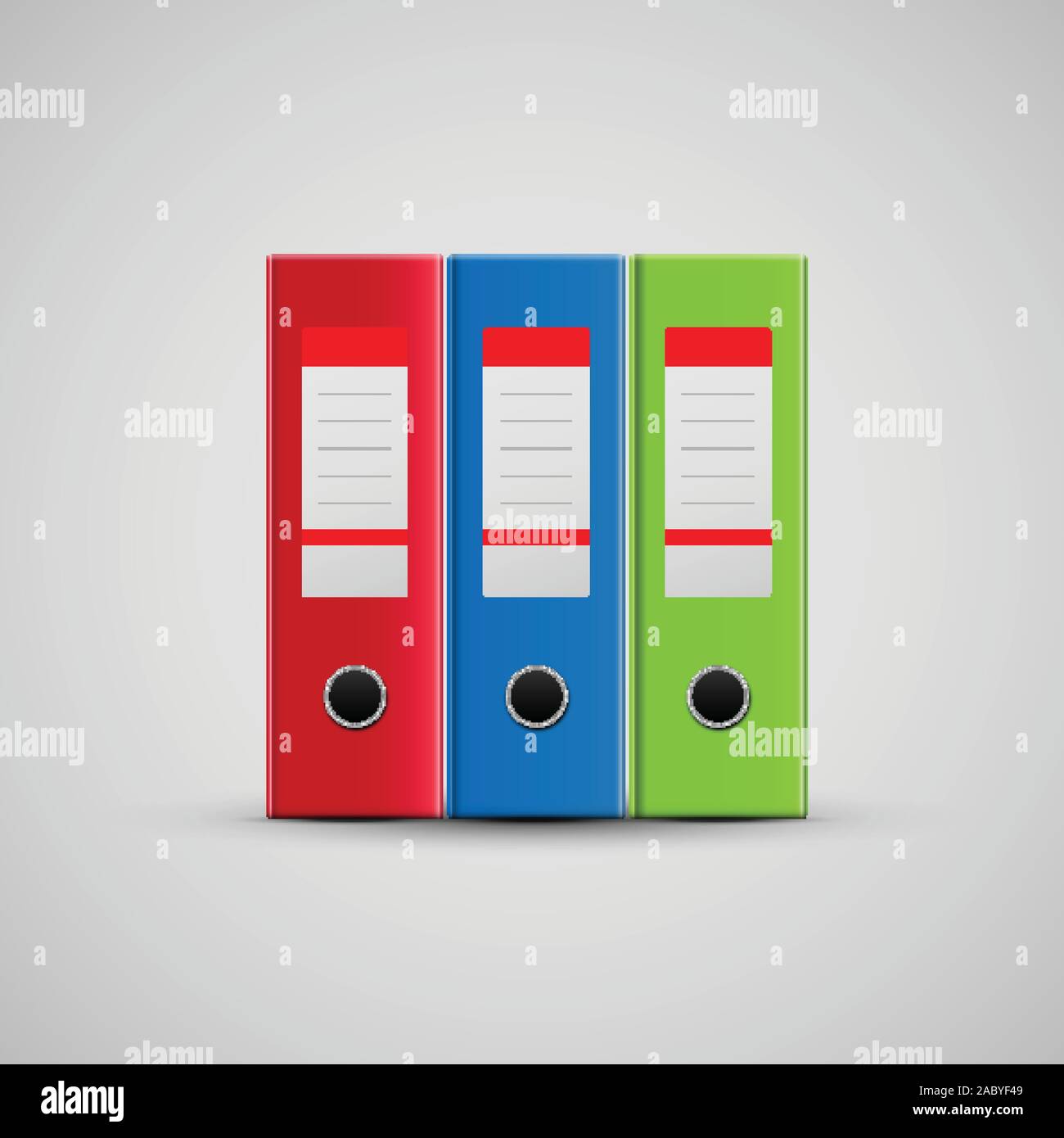 Red, blue and green realistic folders icon, vector Stock Vector Image ...