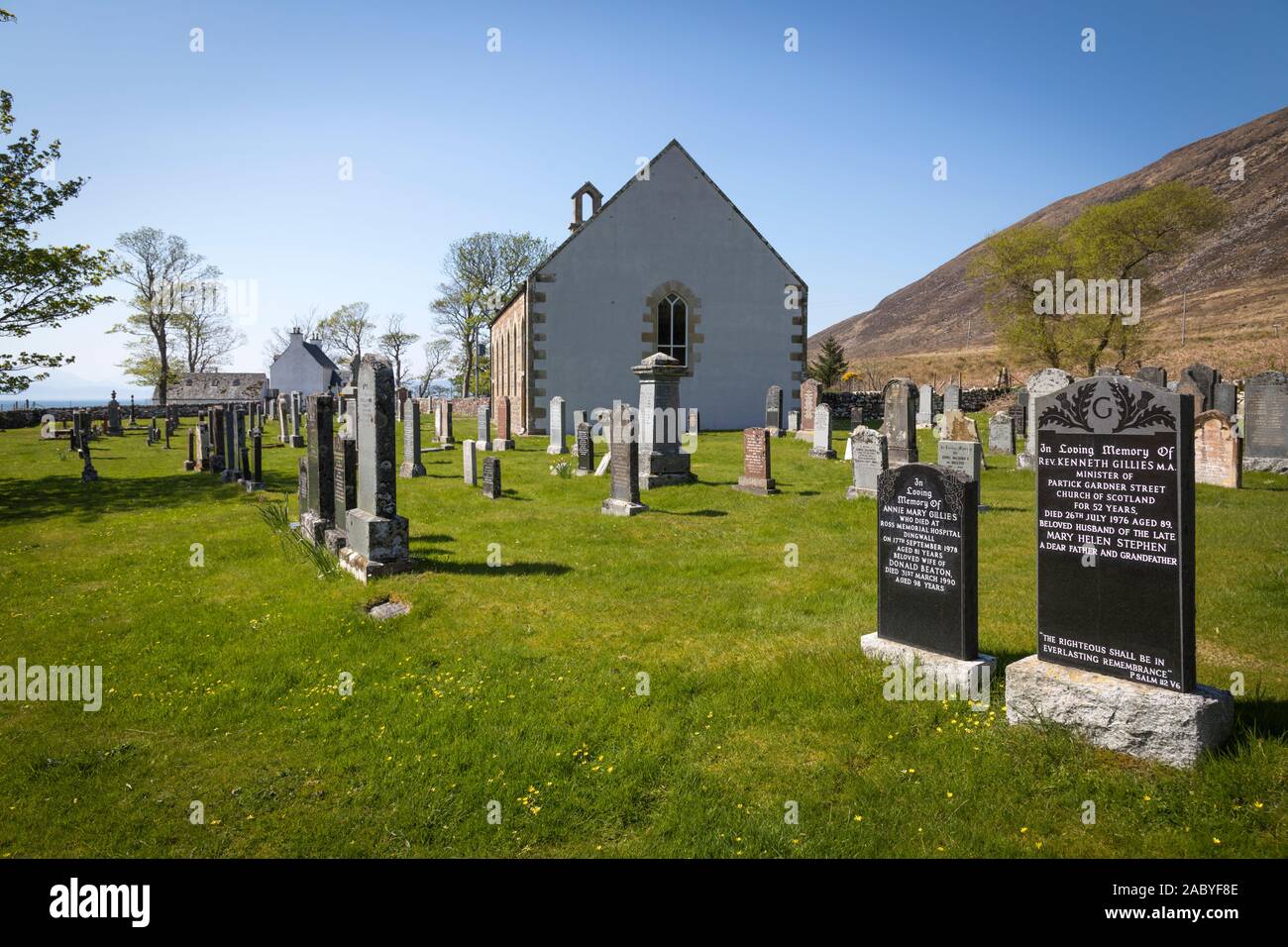 Clachan church and churchyard outside Applecross. The church dates from ...