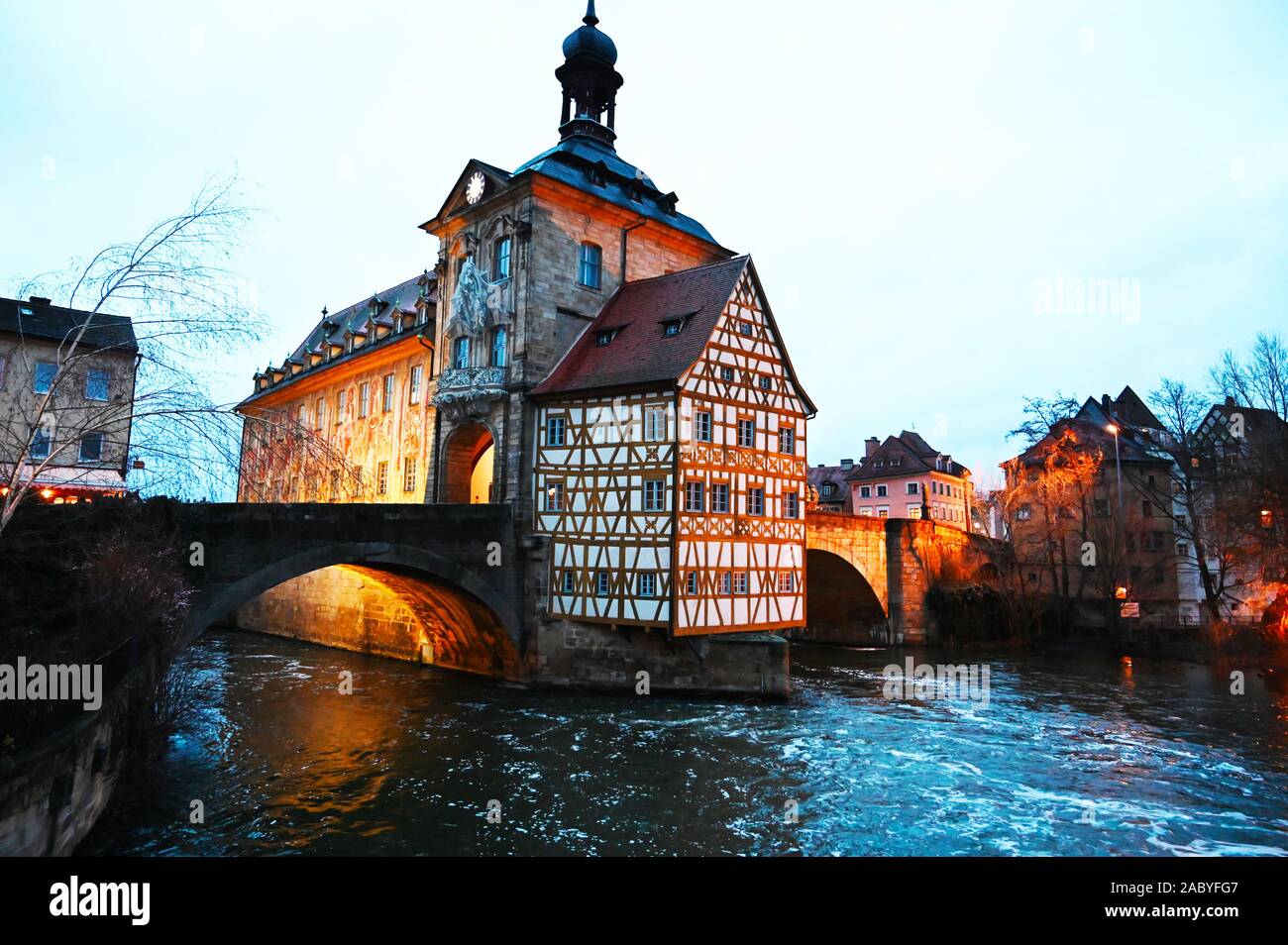 the medieval town hall of Bamberg in Germany Stock Photo - Alamy
