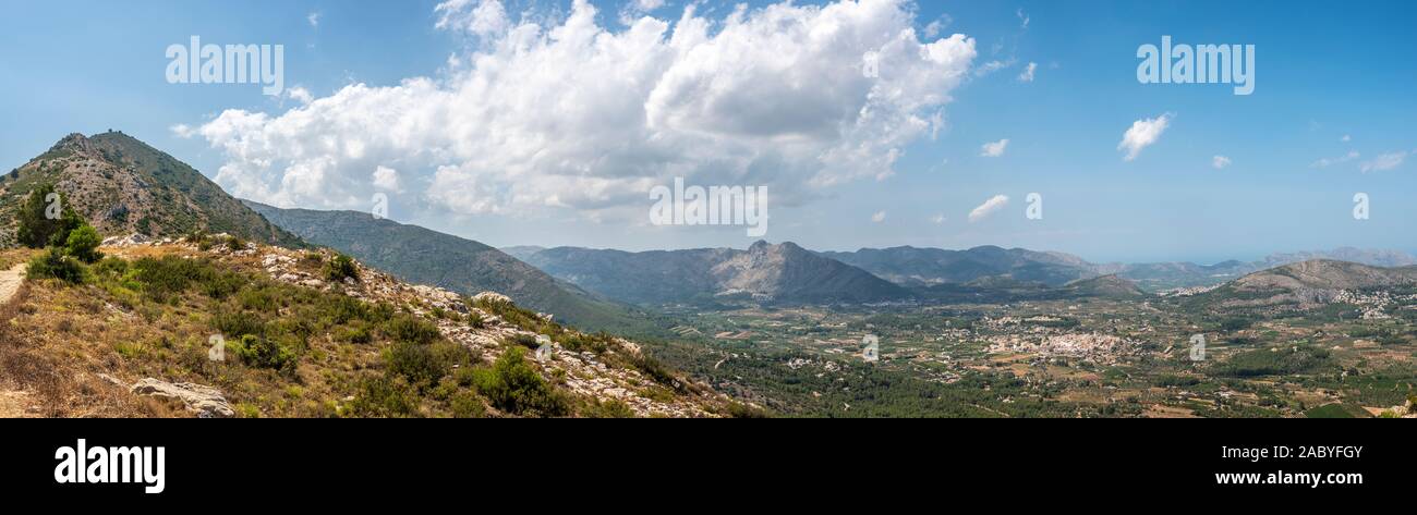Mountain view from Restaurante Coll de Rates Stock Photo - Alamy