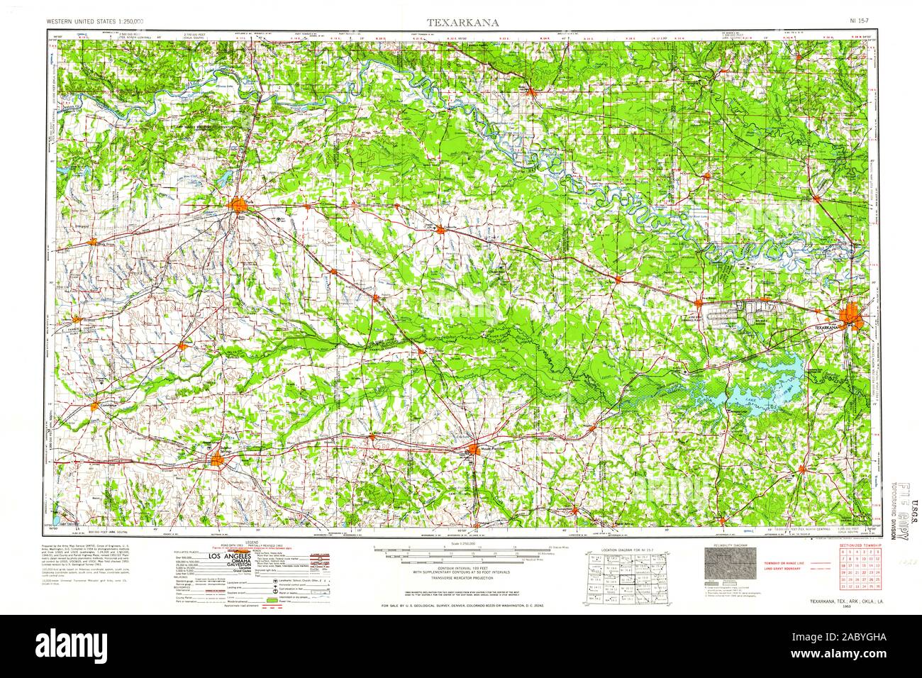 Map of texarkana hi-res stock photography and images - Alamy
