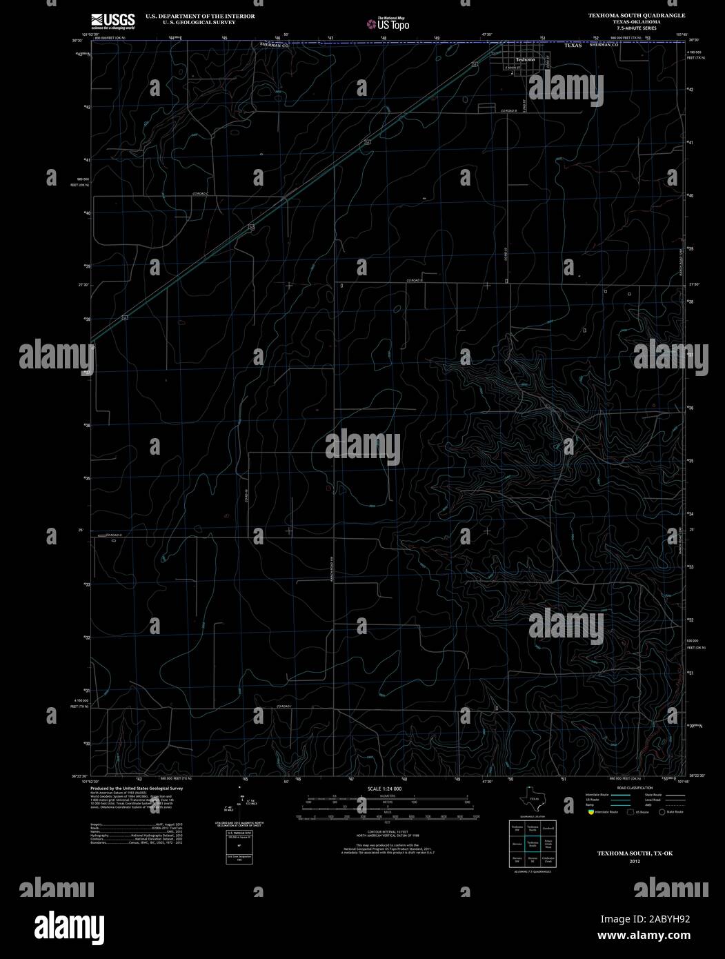 Map of texhoma hi-res stock photography and images - Alamy