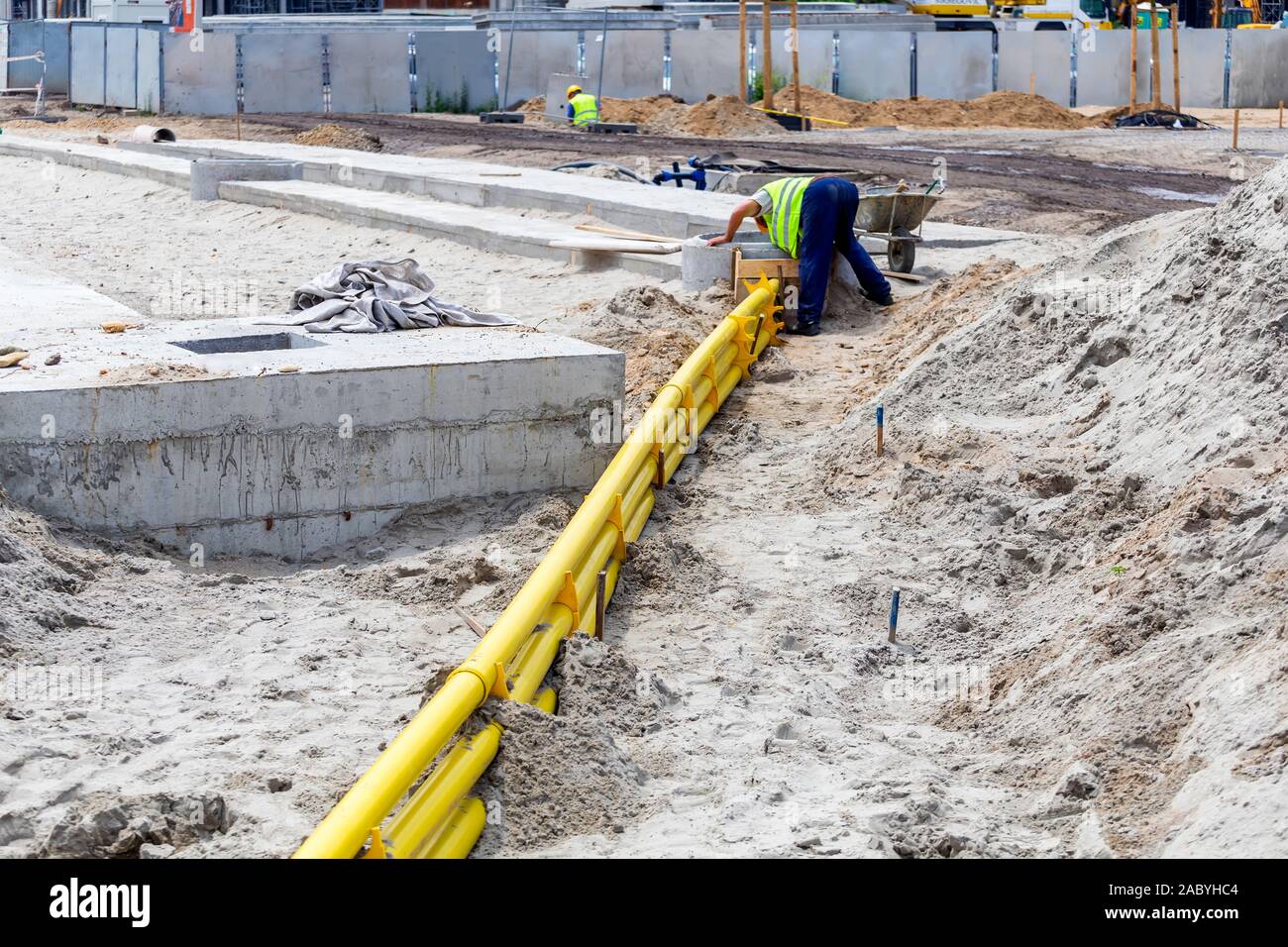 Site of underground electricity wires hi-res stock photography and ...