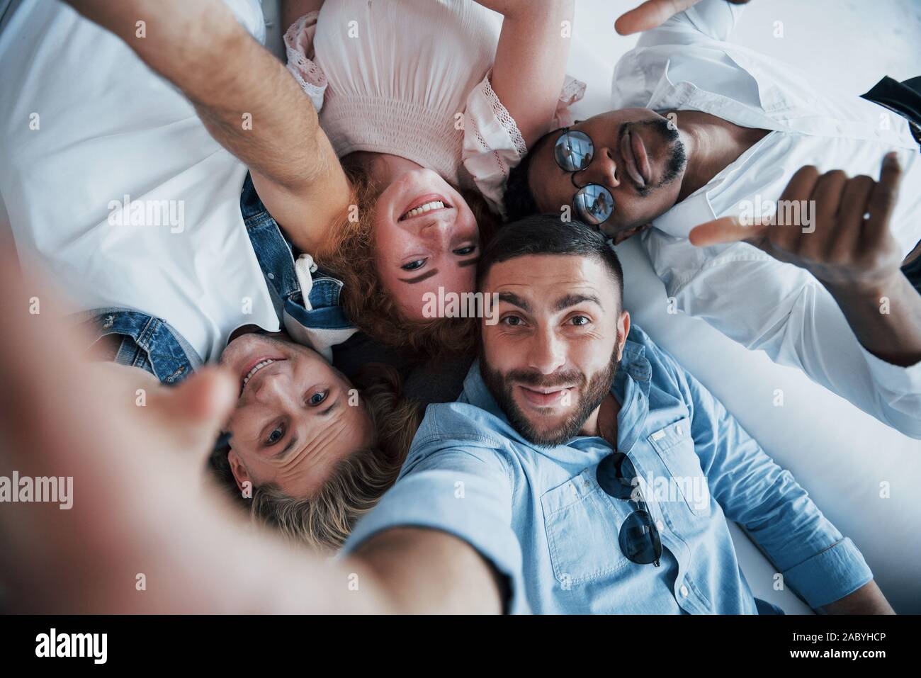 Girls hand over guys hand hi-res stock photography and images - Alamy