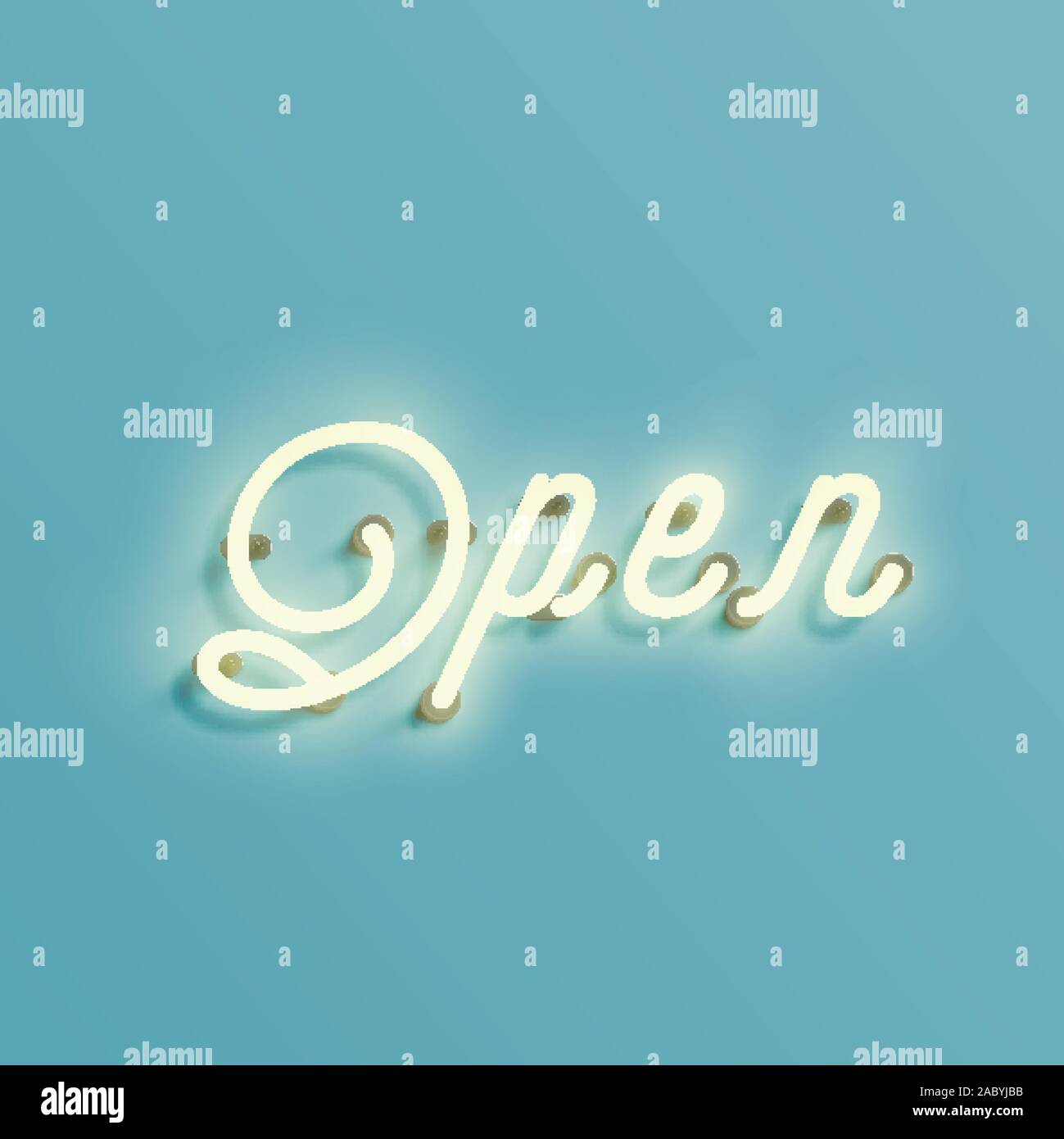 Neon sign from a typeface, vector Stock Vector Image & Art - Alamy