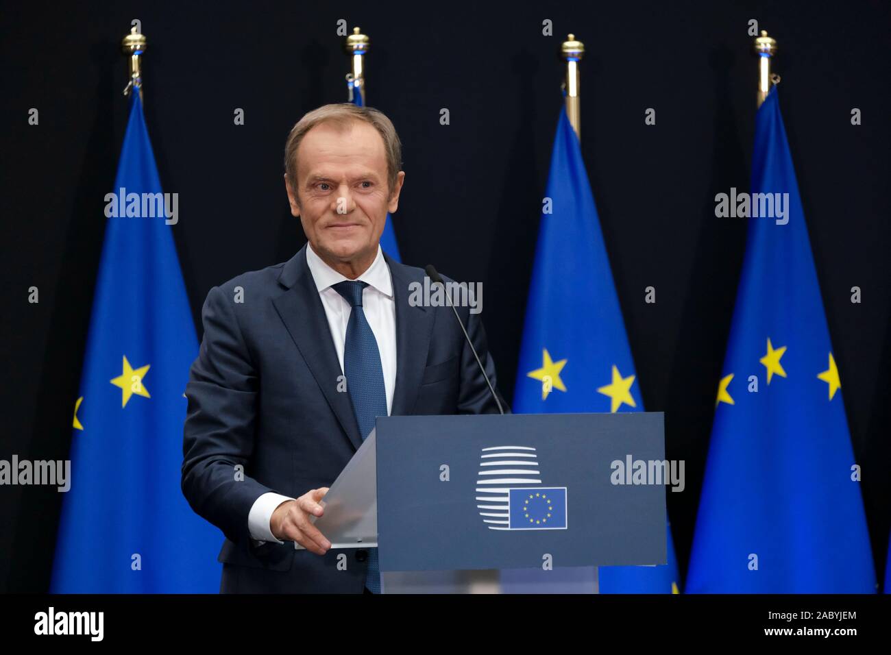 Brussels, Belgium. 29th Nov, 2019. Incoming European Council President ...