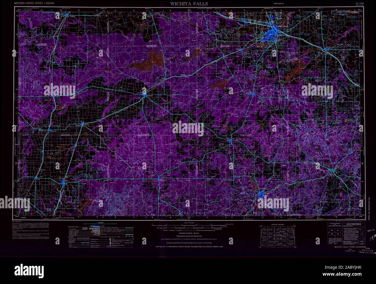 Map of wichita falls hi-res stock photography and images - Alamy