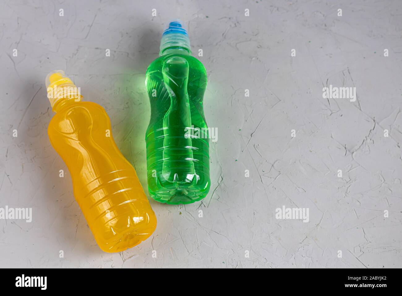 Fresh, fruit fluid for a healthy diet. Isotonic, energy drink. Two ...