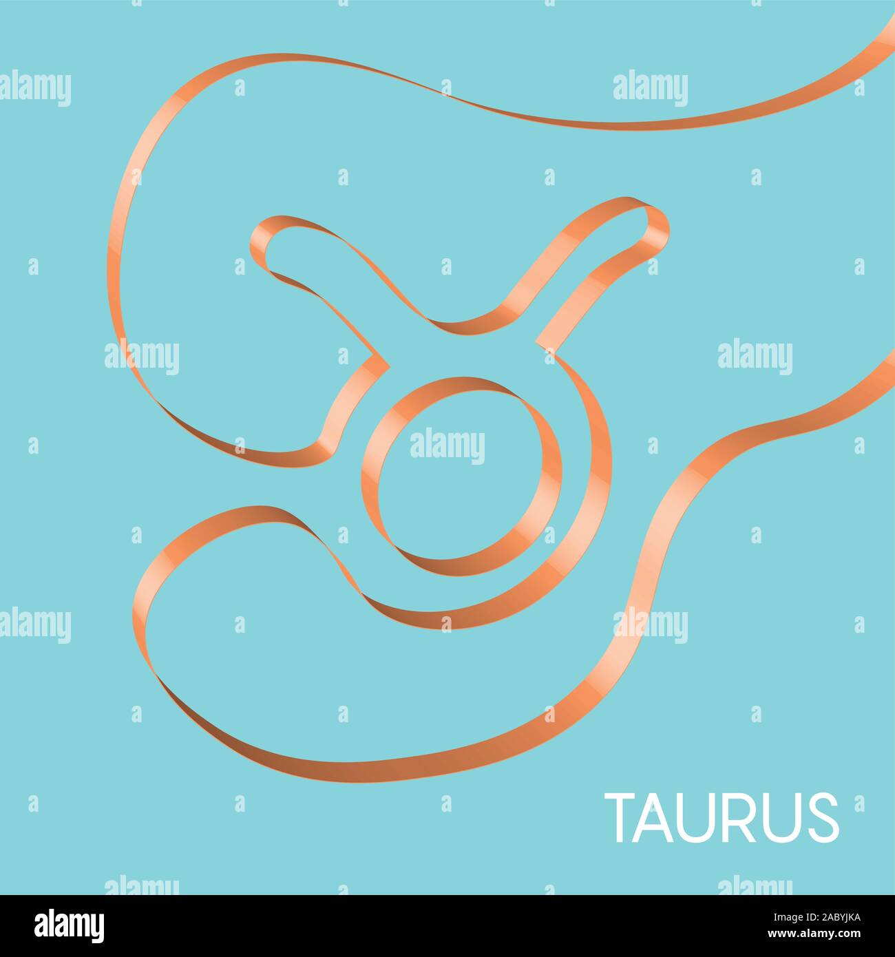 Colorful ribbon shapes a zodiac sign, vector Stock Vector Image & Art ...