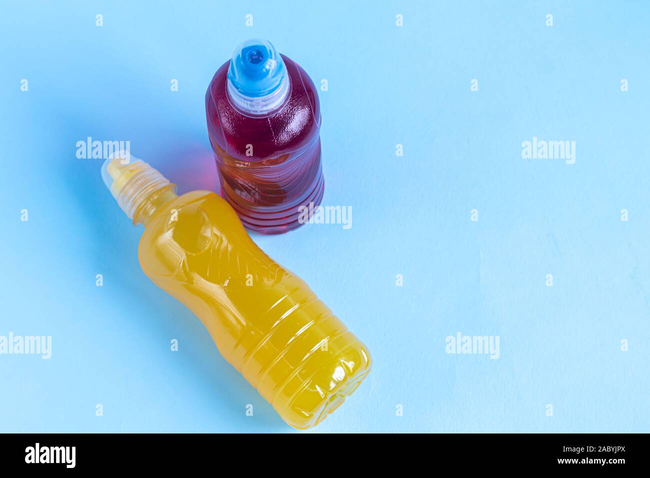 Fresh, fruit fluid for a healthy diet. Isotonic, energy drink. Two ...