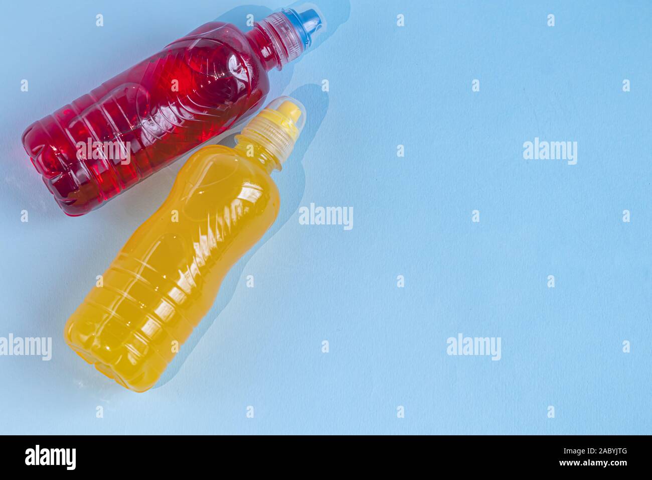 Fresh, fruit fluid for a healthy diet. Isotonic, energy drink. Two ...