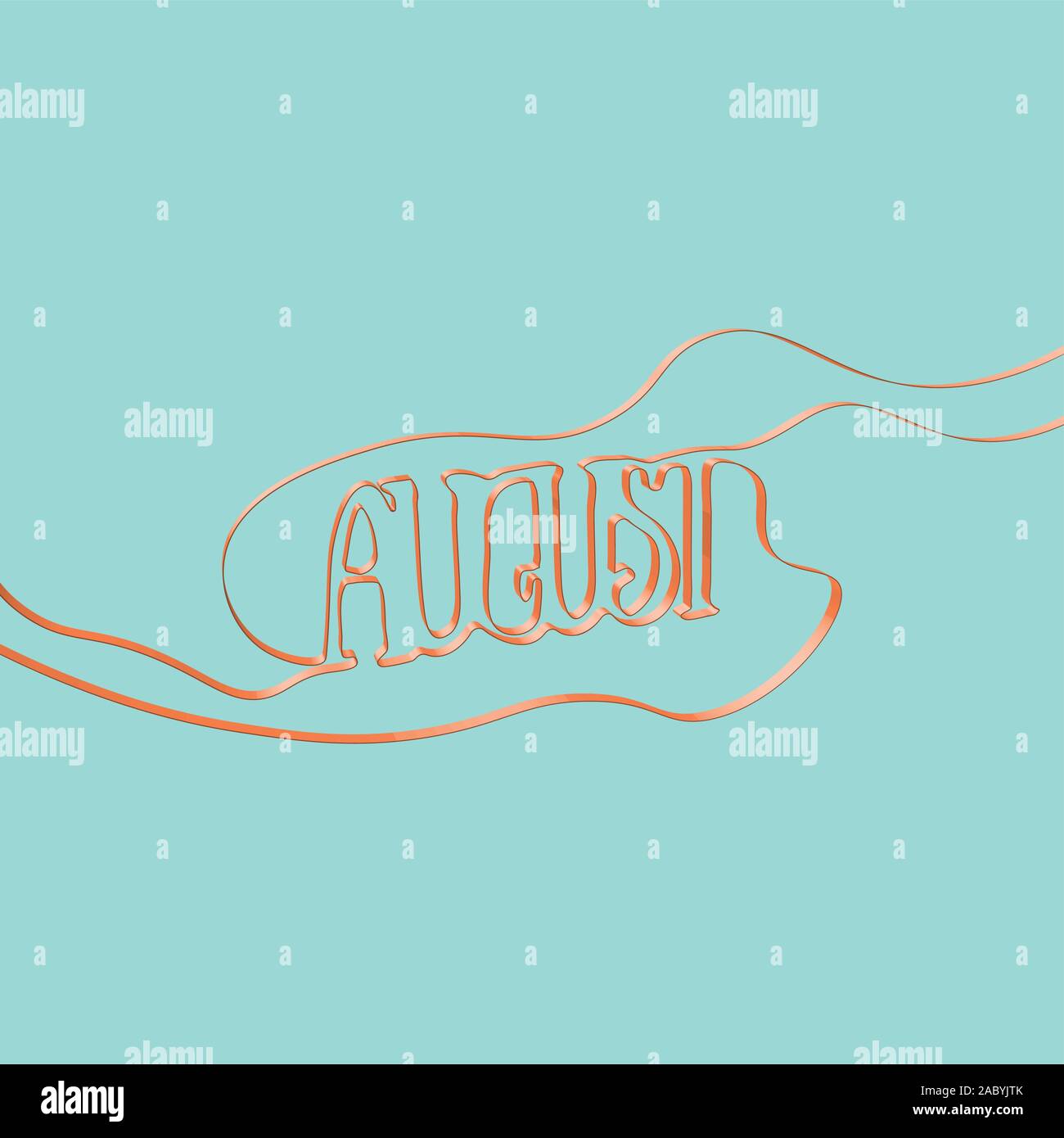 Ribbon font forms 'August', vector illustration Stock Vector Image ...