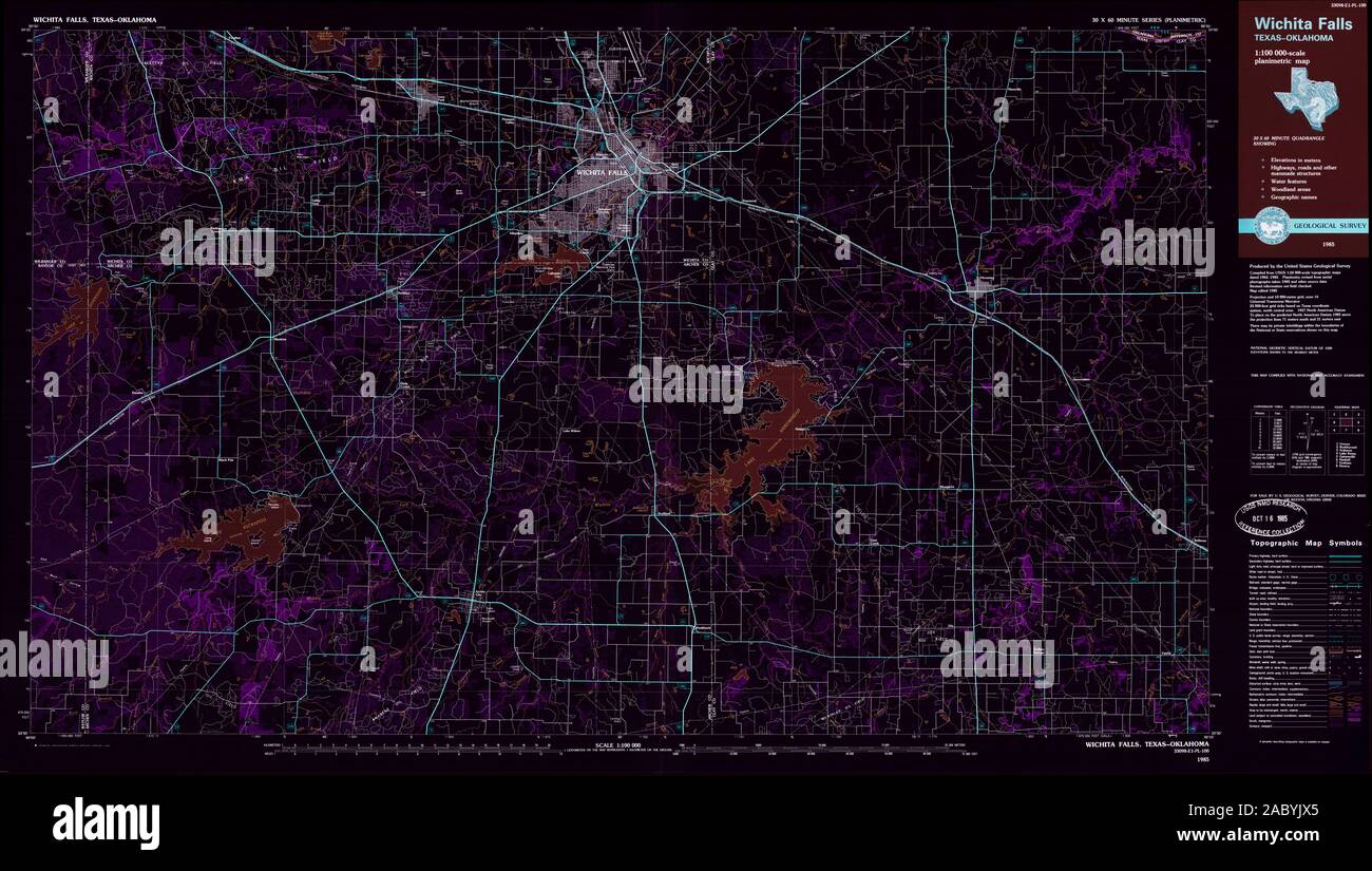 Map of wichita falls hi-res stock photography and images - Alamy