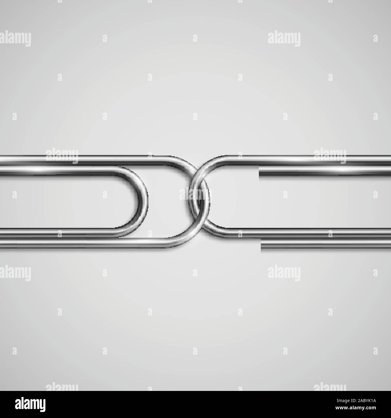 Paperclips linked together, vector Stock Vector Image & Art - Alamy