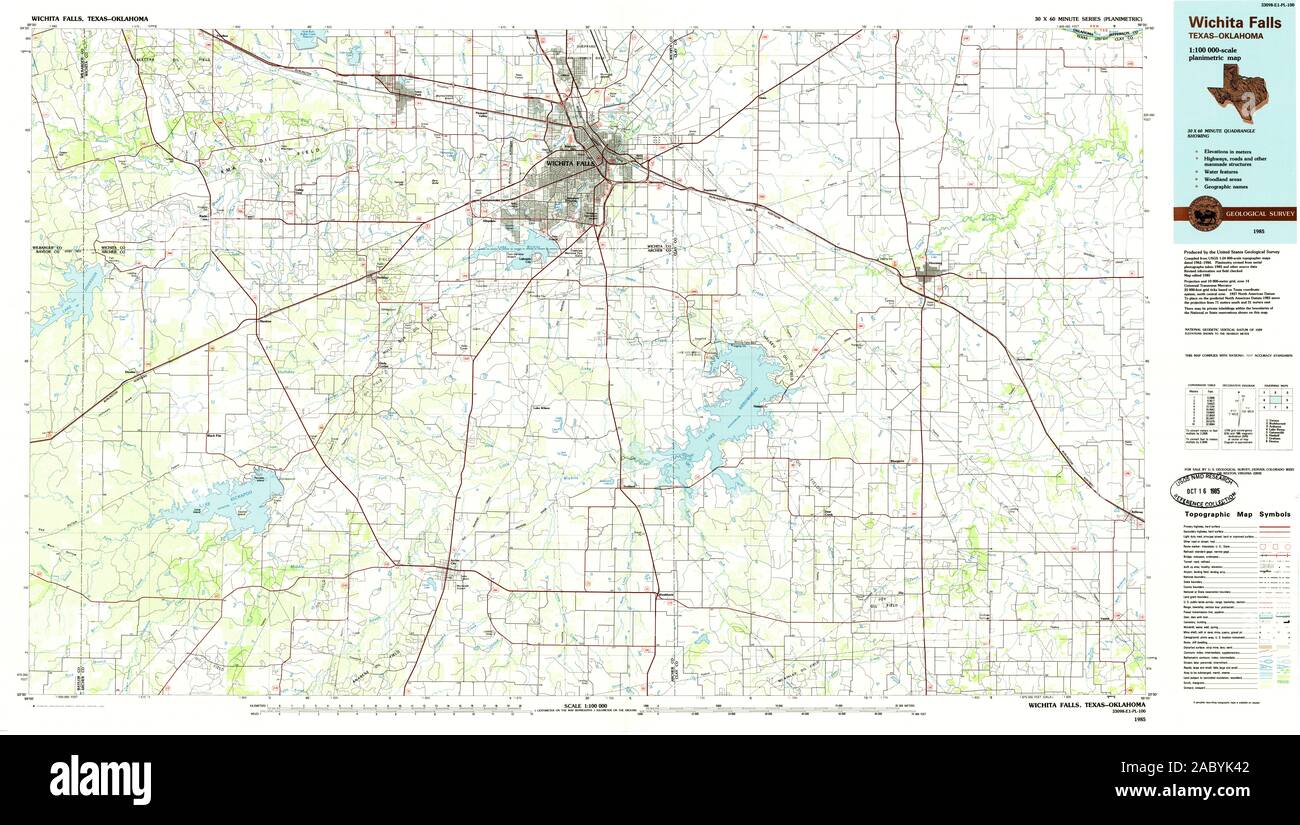 Map of wichita falls hi-res stock photography and images - Alamy