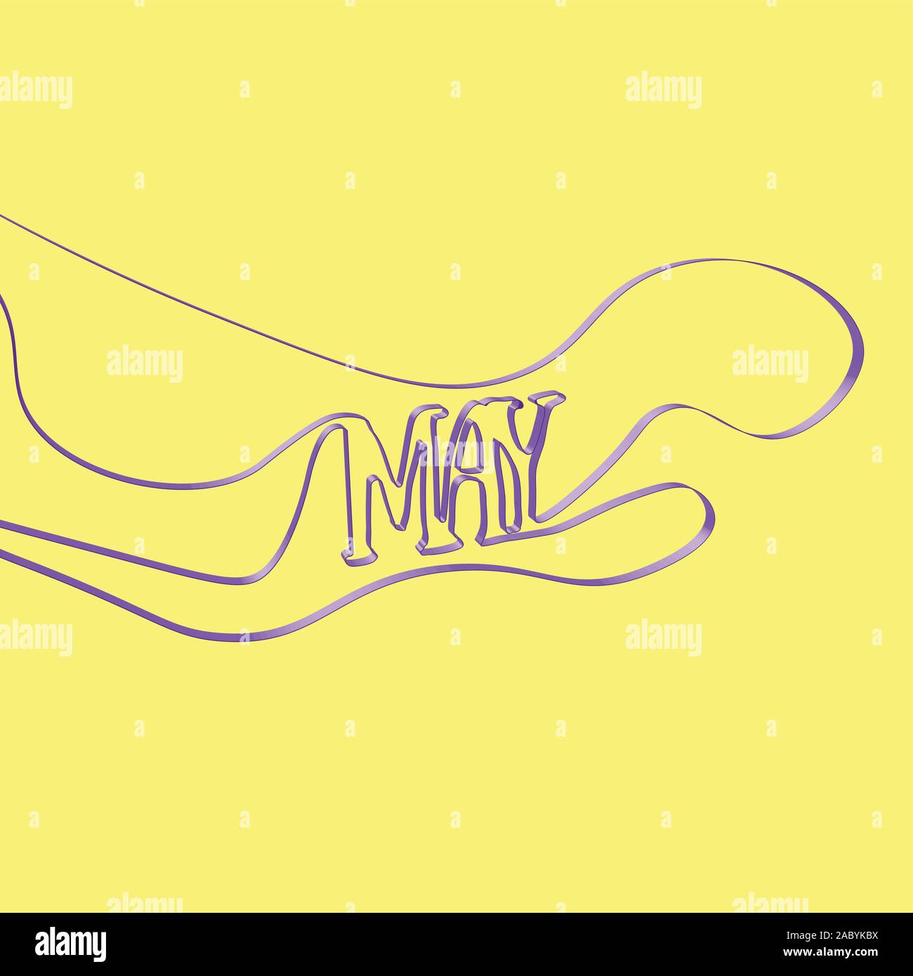 Ribbon font forms 'May', vector illustration Stock Vector Image & Art ...