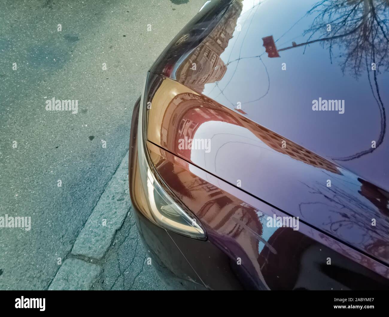 Car close up background - modern, reflective and good looking - view ...