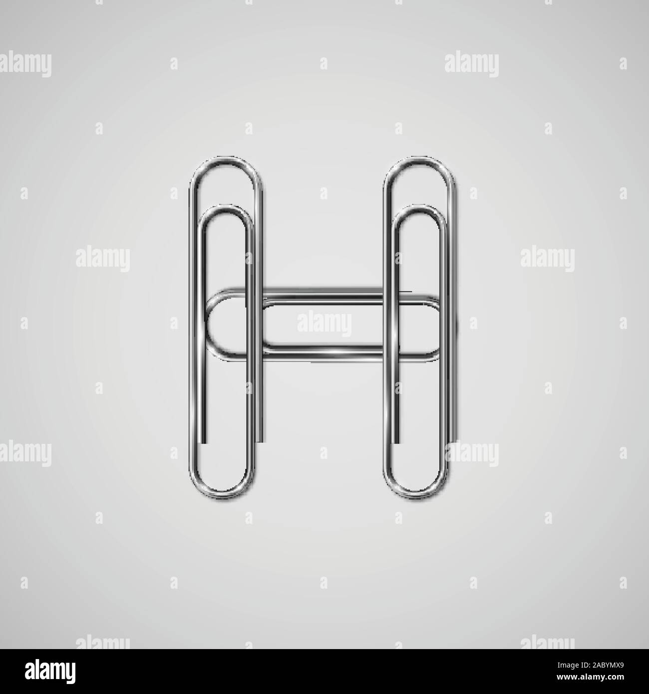Linked paperclips forming a character, vector Stock Vector Image & Art ...